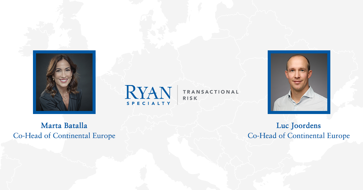 Marta Batalla and Luc Joordens Appointed Co-Heads of Continental Europe for Ryan Transactional ...